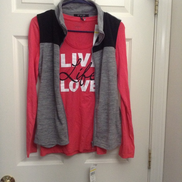 Energie | Tops | Energie Vest And Long Sleeve Set | Poshmark